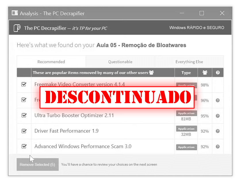 PC Decrapifier foi descontinuado